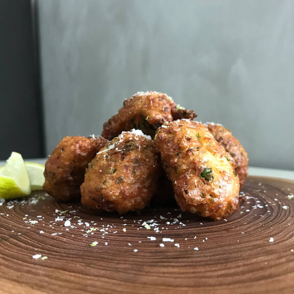 Smoked cheese choux fritters | Recipe | Kitchen Stories