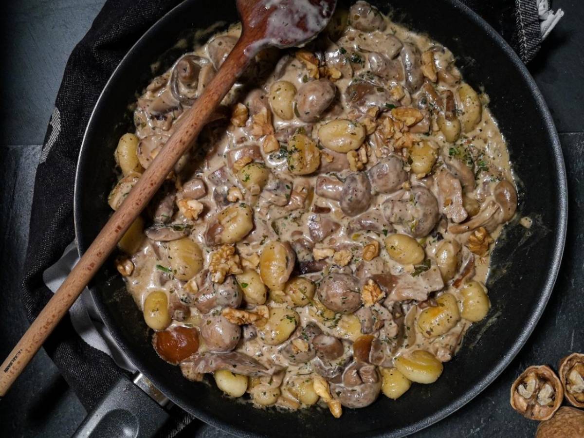 Gnocchi Champignons Pfanne (vegan) | Rezept | Kitchen Stories