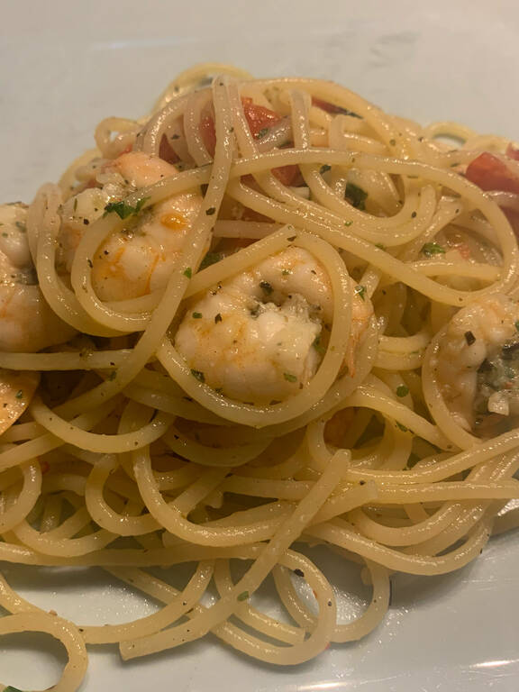 Schnelle cremige Spaghetti Scampi | Rezept | Kitchen Stories