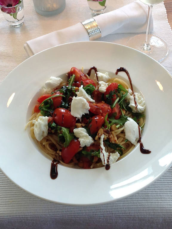 Mushroom ravioli with Parmesan foam
