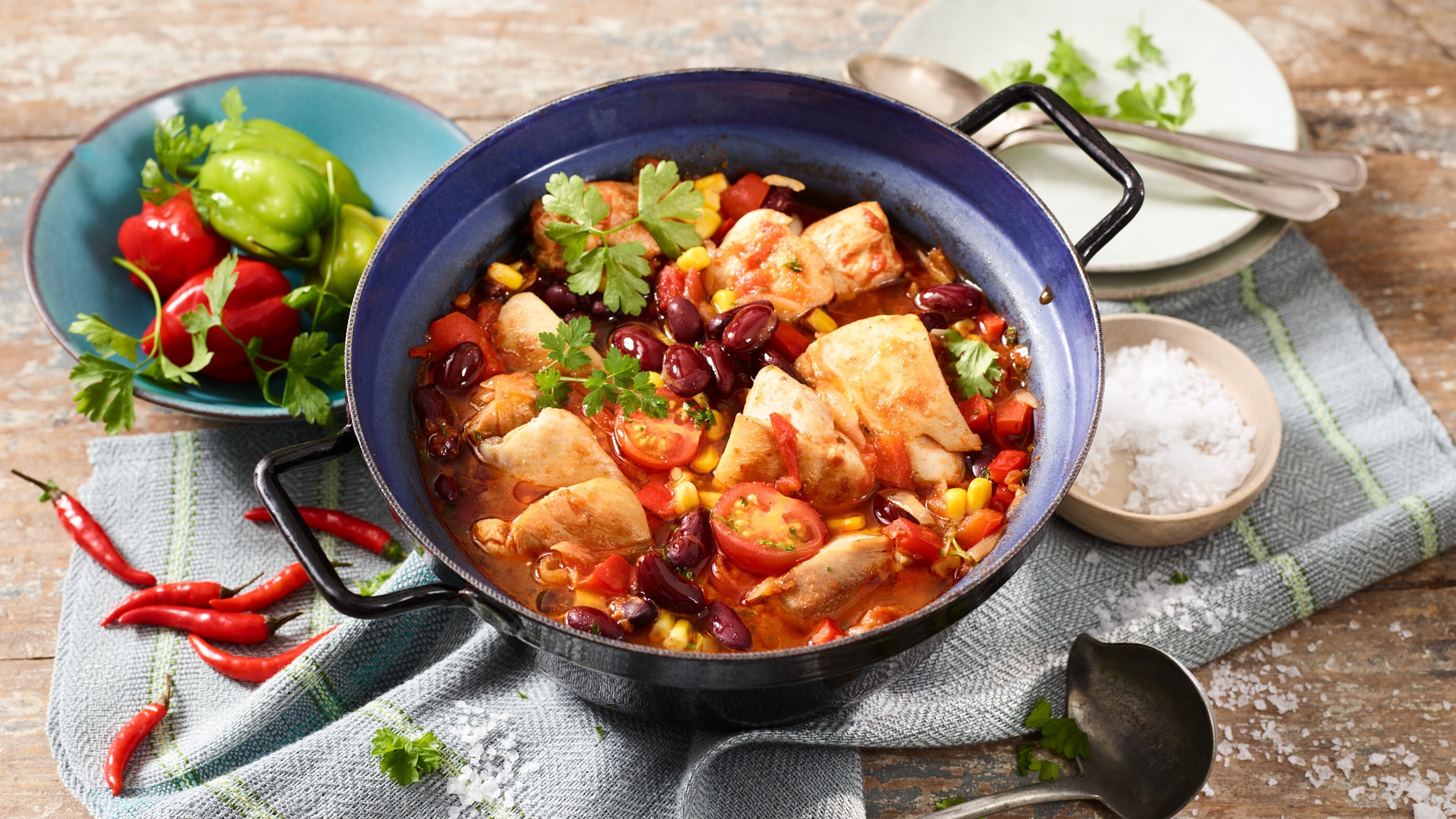 Chili con Pollo mit Kidneybohnen | Rezept | Kitchen Stories